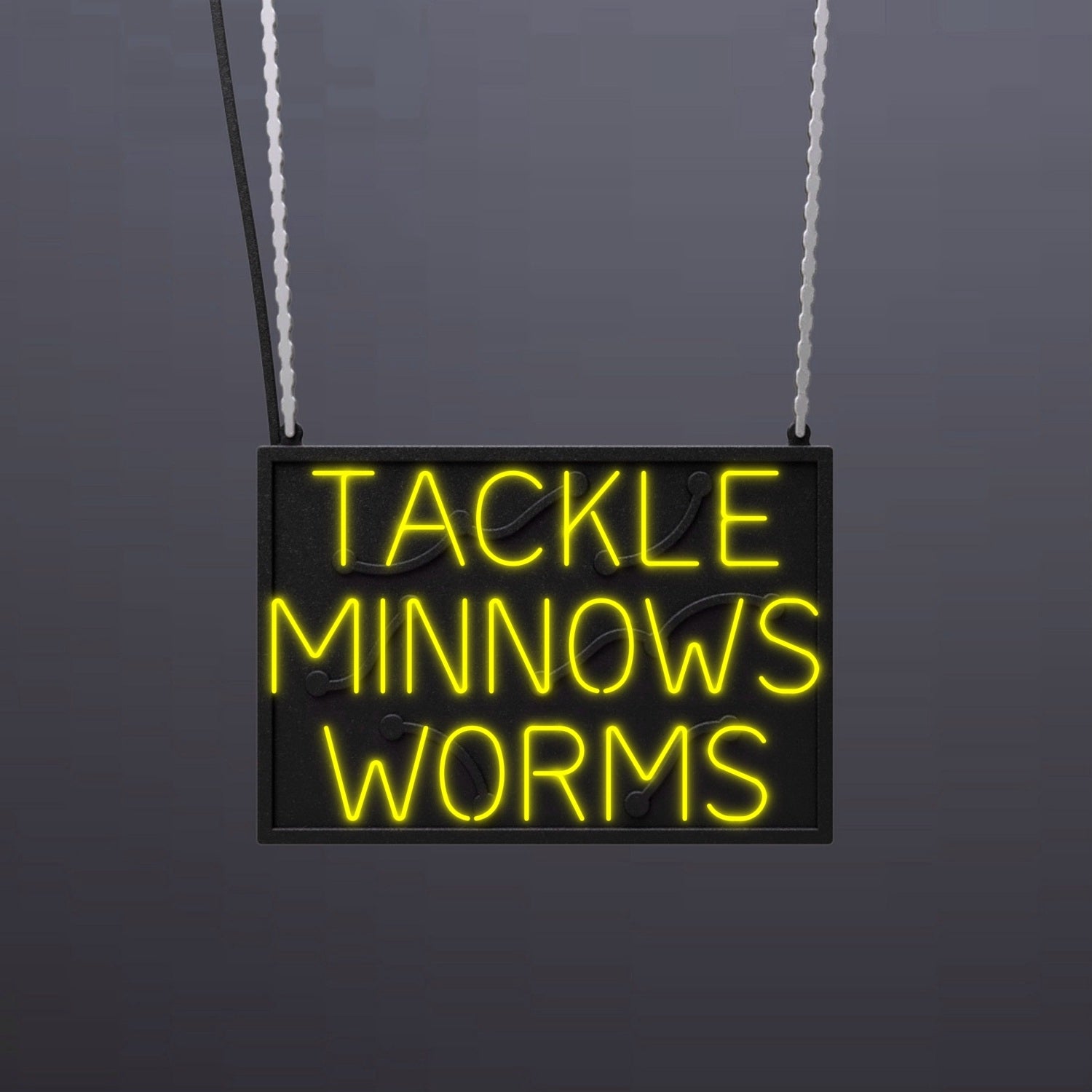 #B614- "Tackle-Minnows-Worms" Neon Sign – DVL Design LLC